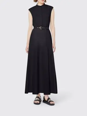 Max Mara Sleeveless Mandarin Collar Maxi Dress