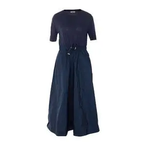 Herno Knit Effect And Techno Taffeta Dress