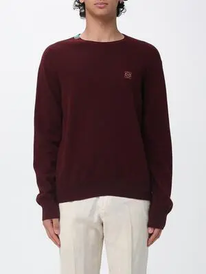 Loewe Burgundy Sweater With Contrast Stitching