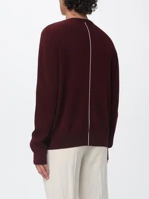 Loewe Burgundy Sweater With Contrast Stitching