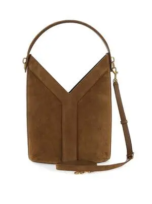 Saint Laurent Suede Y Sling Bucket Bag