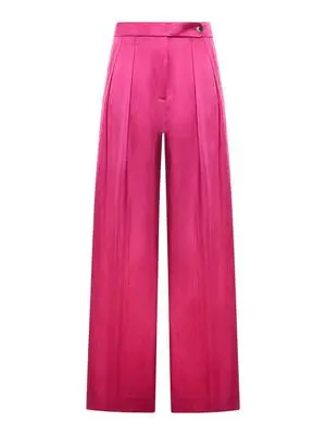 Dries Van Noten DRIES VAN NOTEN Wide Leg Pleated Trousers Pink