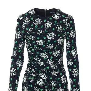 Dolce & Gabbana Floral Print Charmeuse Dress - Black