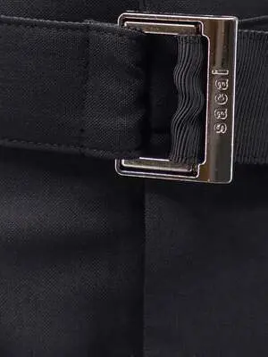 Sacai Wool Blend Bermuda Shorts - Black