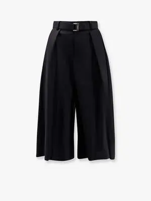 Sacai Wool Blend Bermuda Shorts - Black
