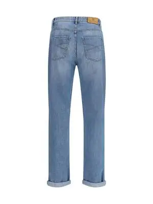 Brunello Cucinelli Cuffed Straight Leg Jeans