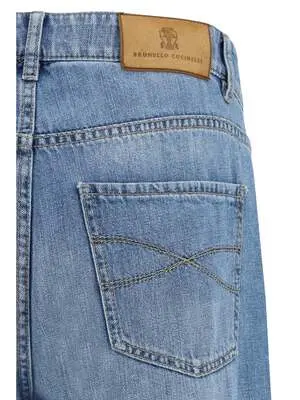 Brunello Cucinelli Cuffed Straight Leg Jeans