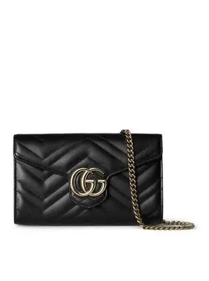 Gucci Gg Marmont Chain ??wallet - Black