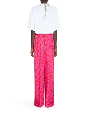Dries Van Noten Wide Leg Trousers With Soft Ellipses Print - Pink