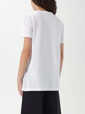 Max Mara White T-shirt With Embossed Logo