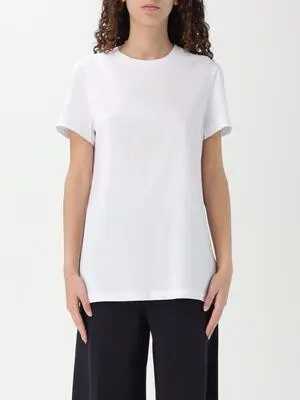 Max Mara White T-shirt With Embossed Logo