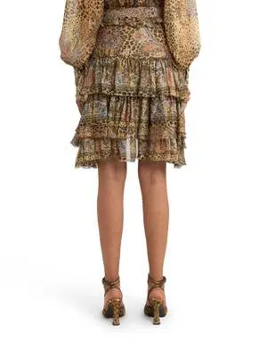 Etro Silk Ruffled Mini Skirt - Multicolor