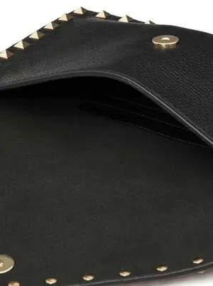 Valentino Garavani Rockstud Pouch In Calfskin - Black
