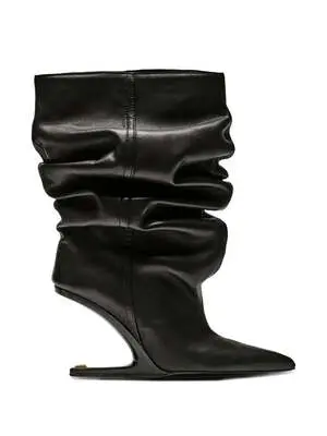 Balmain No-wedge Ankle Boots With Sculptural Heel