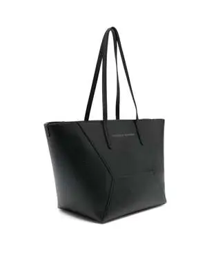 Brunello Cucinelli Leather Shopper Bag - Black