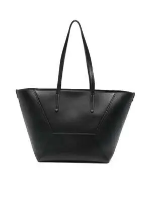 Brunello Cucinelli Leather Shopper Bag - Black