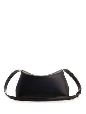 TOTEME T-lock Leather Shoulder Bag - Black