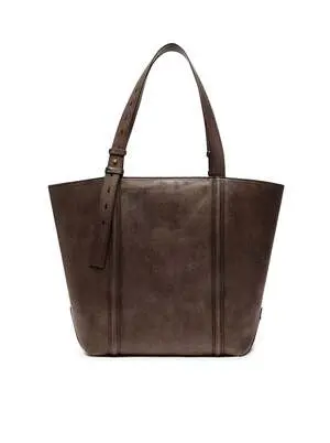GOLDEN GOOSE 24/7 East West Bag In Distressed Leather - Brown