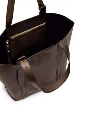 GOLDEN GOOSE 24/7 East West Bag In Distressed Leather - Brown