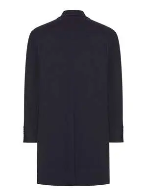 Tagliatore Single-breasted Wool Coat - Blue