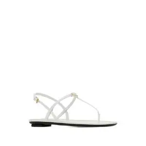 Prada Calf Leather T-bar Strap Sandals - White
