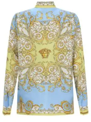 Versace Baroque Print Silk Shirt - Multicolor