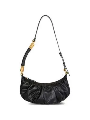 Balmain Ebene" Ruffled Shoulder Bag - Black