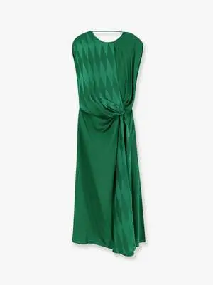 Versace Cocktail Viscose And Silk Dress - Multicolor