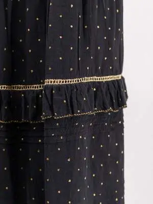 Isabel Marant Étoile Polka Dot Tiered Maxi Skirt