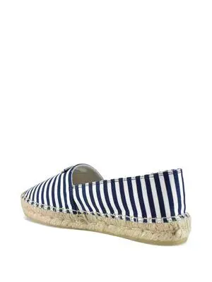Prada Striped Logo Espadrilles - Blue