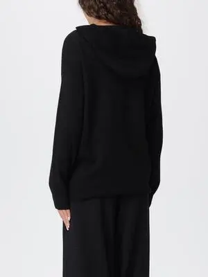Max Mara Wool Knit Hoodie - Black