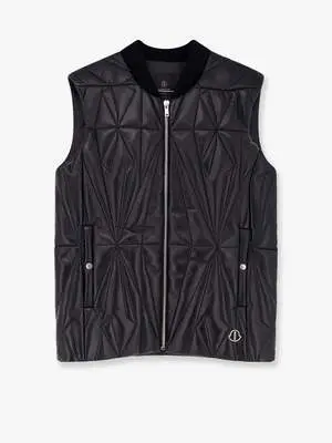 Moncler Rick Owens Geometric Leather Vest - Black