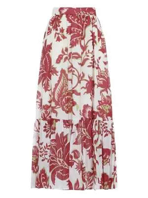 Flounced Hem Maxi Skirts