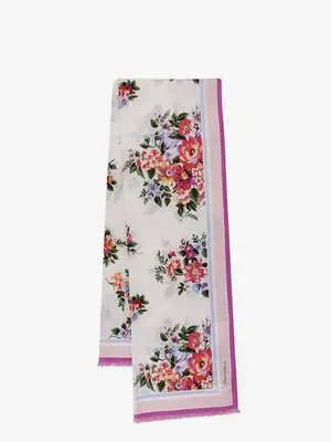 Dolce & Gabbana Floral Print Cotton Beach Wrap