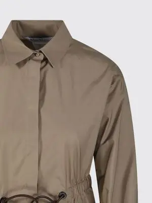 Max Mara Cotton Shirt With Drawstring Waist - Green