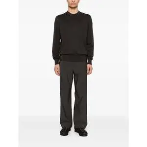 PARAJUMPERS Ribbed Crew Neck Sweatshirt With Logo Patch