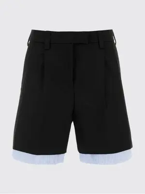 Miu Miu Cotton Shorts With Striped Trim
