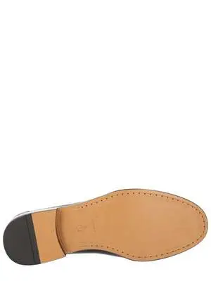 FERRAGAMO Gancini Leather Loafers - Black