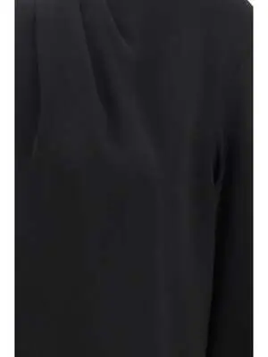 Max Mara Crewneck Blouse With Gold-tone Cufflinks