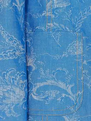 Etro Fitted Denim Jacket With Peak Lapels