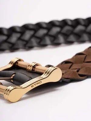 Etro Braided Leather Belt - Multicolor