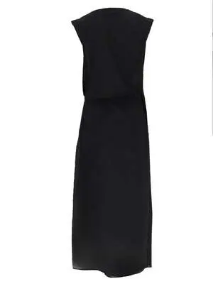 Jacquemus La Robe Drap Midi Dress - Black