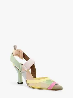 Fendi Colibri Mesh Pumps - Multicolor