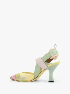 Fendi Colibri Mesh Pumps - Multicolor