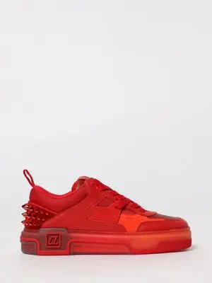 CHRISTIAN LOUBOUTIN Leather And Polyurethane Sneakers - Red