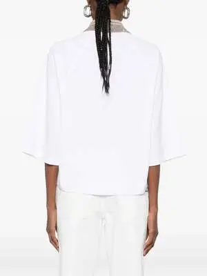Brunello Cucinelli Embellished Collar Polo T-shirt