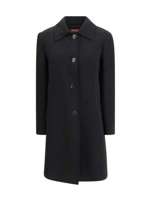 Max Mara Racconto Overcoat - Black