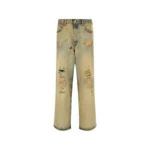 Kenzo Distressed Straight-leg Jeans