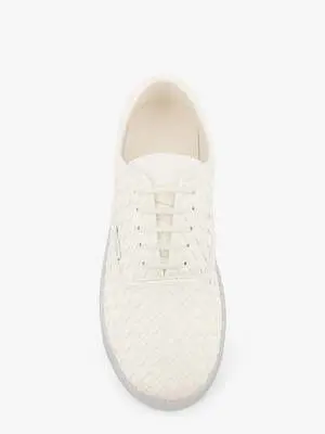 Bottega Veneta Serena Leather Woven Effect Sneakers - Multicolor
