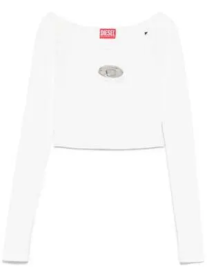 DIESEL® M-vera-ls T-shirt With Oval D Logo Plaque - Multicolor